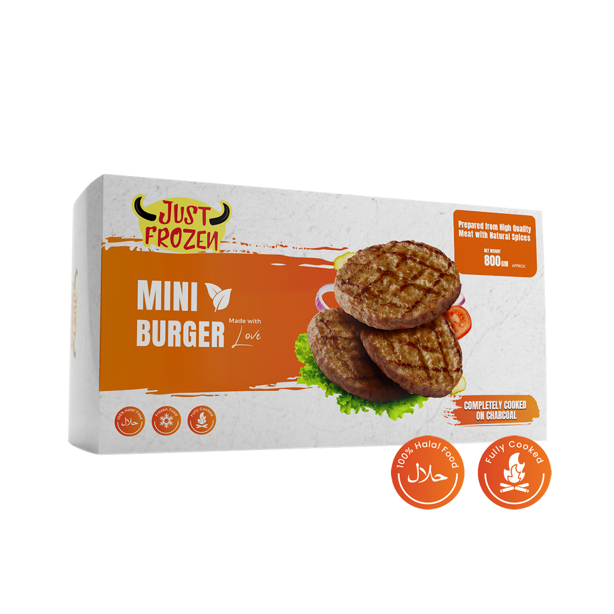 Mini BurgerFully cooked on charcoal – Just Frozen